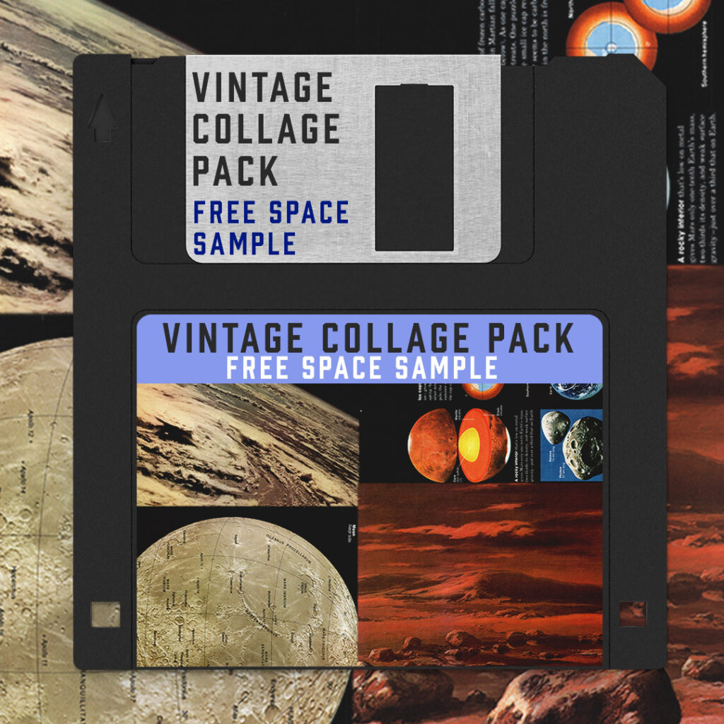 Vintage Collage Image Pack- Free Space Sample Images - Sl Collage